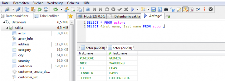 SELECT: SQL-Grundbefehl zur Auswahl von Daten | DATENEULE