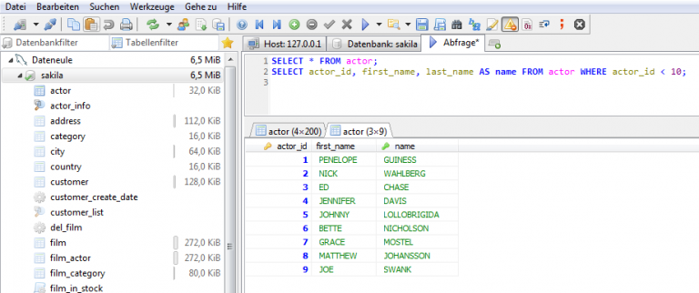 SQL: WHERE-Befehl mit einer Bedingung | DATENEULE