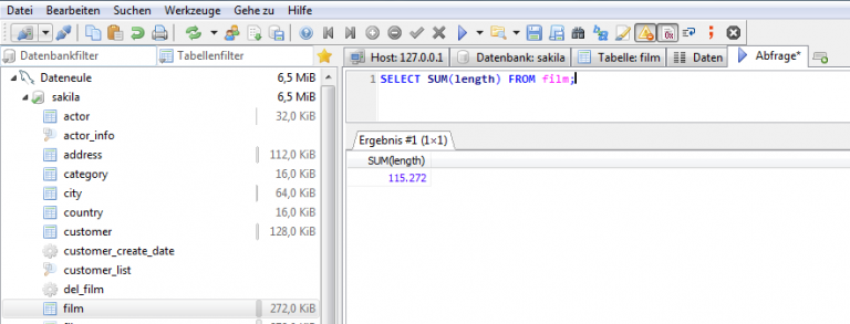 Aggregatfunktionen in SQL | DATENEULE
