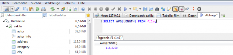 Aggregatfunktionen in SQL | DATENEULE