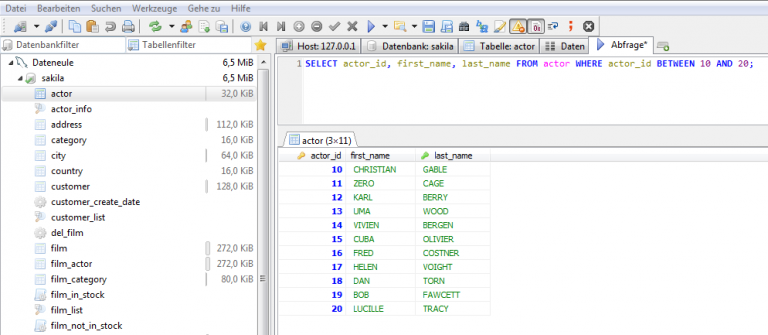 SQL: BETWEEN, IN & LIKE | DATENEULE