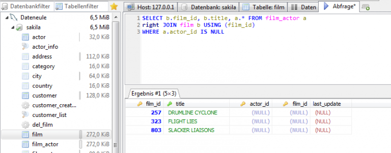 SQL: RIGHT JOIN und LEFT JOIN | DATENEULE