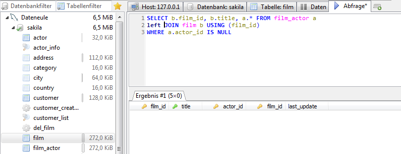 SQL: RIGHT JOIN und LEFT JOIN | DATENEULE