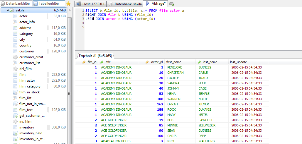 SQL: RIGHT JOIN und LEFT JOIN | DATENEULE