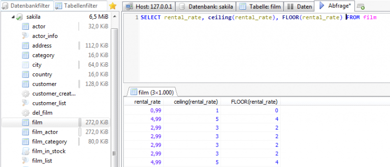 Skalarfunktionen in SQL (Funktionen für Zahlen und Zeichenketten ...