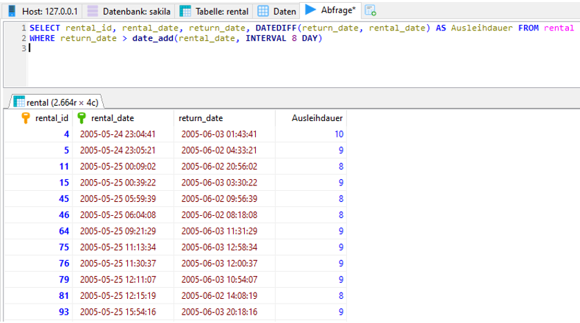 Skalarfunktionen in SQL (Funktionen für Datums- und Zeitwerte) | DATENEULE